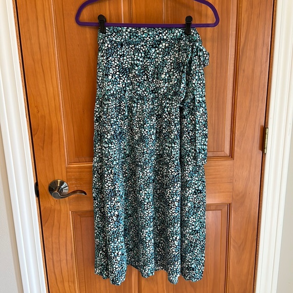 LOFT | Skirts | Loft Maxi Skirt Blue Green Print | Poshmark